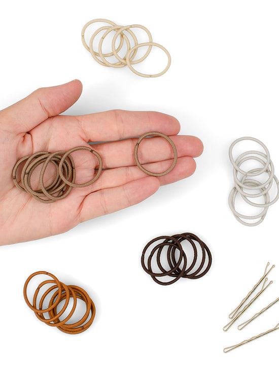 Heliums Small Hair Ties - 2mm Mini Hair Elastics - Light Blonde ...